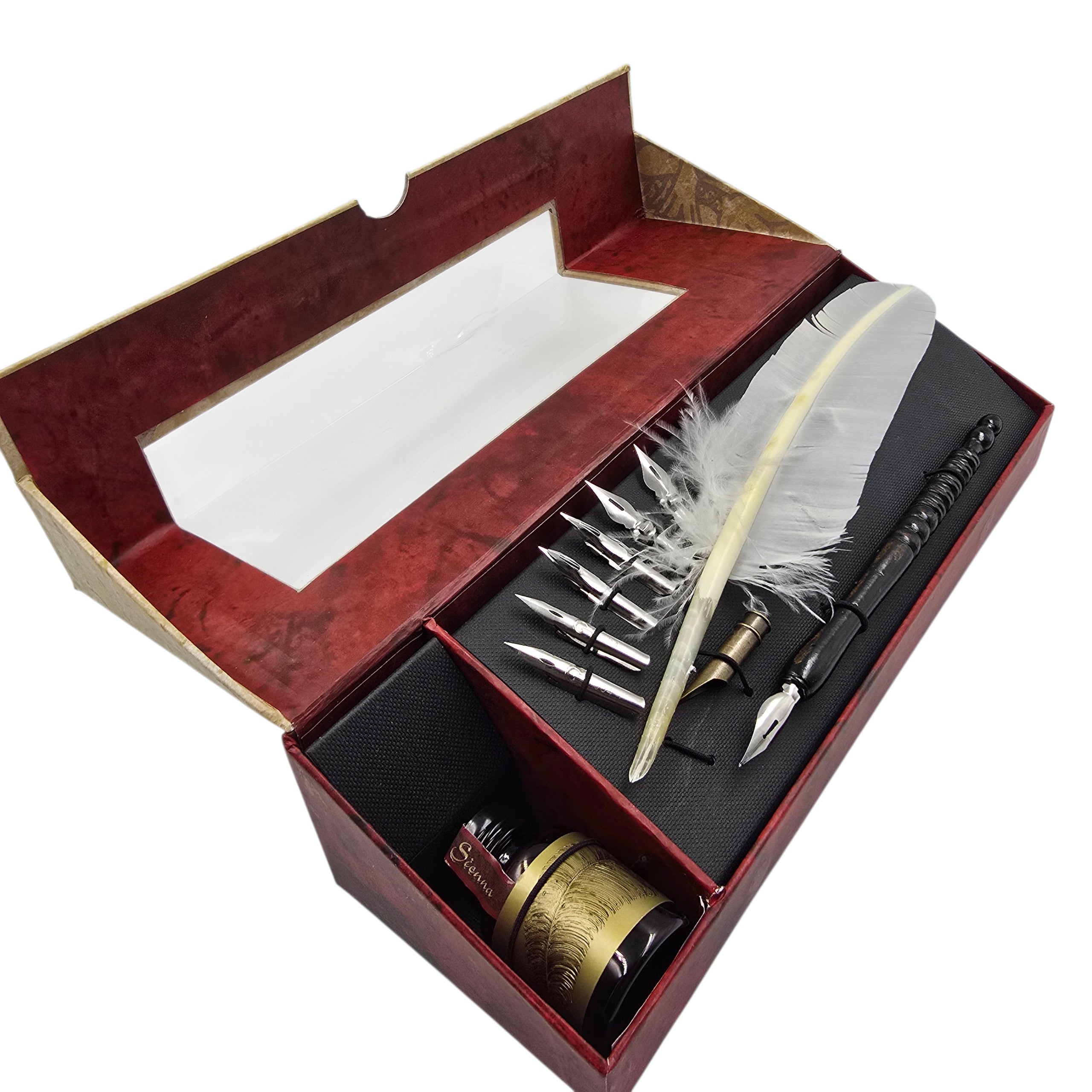 Coffret d’écriture – Porte-plume, plumes et encre Sépia | Hiéroglyphes ...